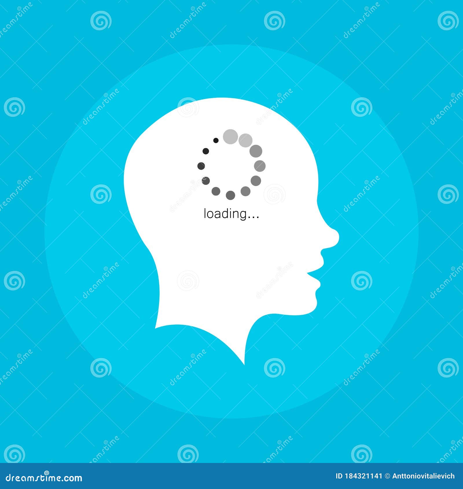 Brain Load - Creative Mind - Thinking Process Head Brainstorming ...