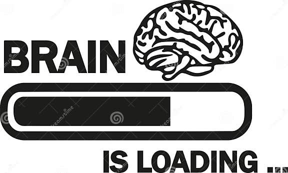 Brain is Loading stock vector. Illustration of brain - 107157649