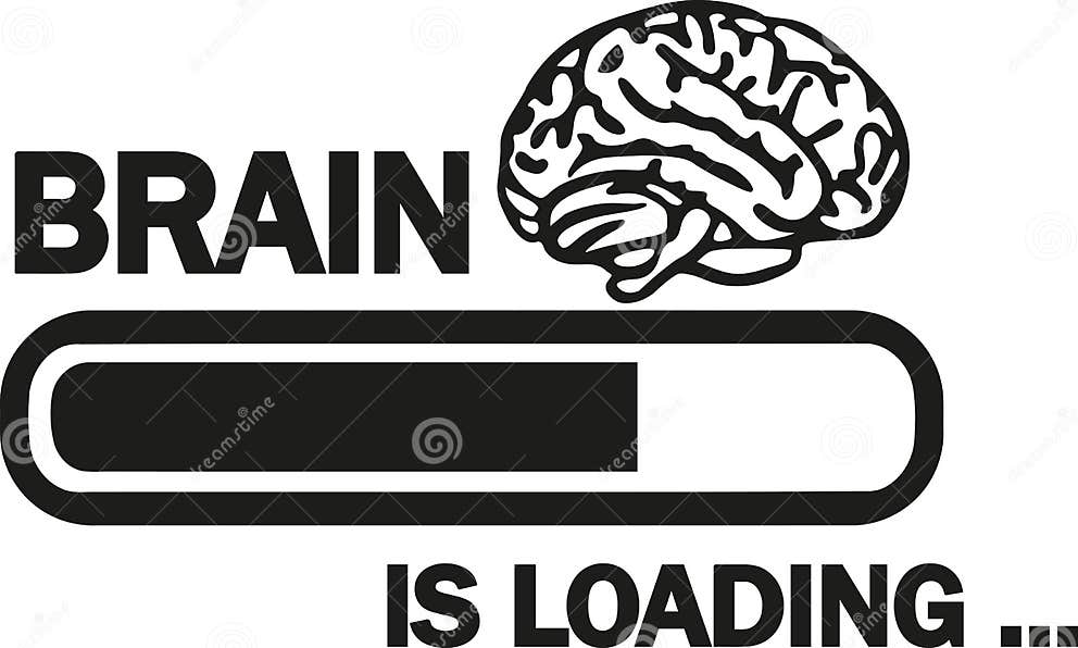 Brain is Loading stock vector. Illustration of brain - 107157649
