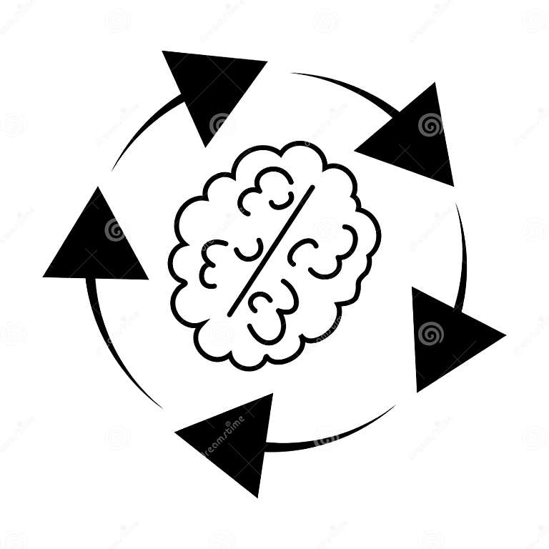 Brain Loading Icon. Process Symbols. Knowledge Sign. Cartoon Design ...