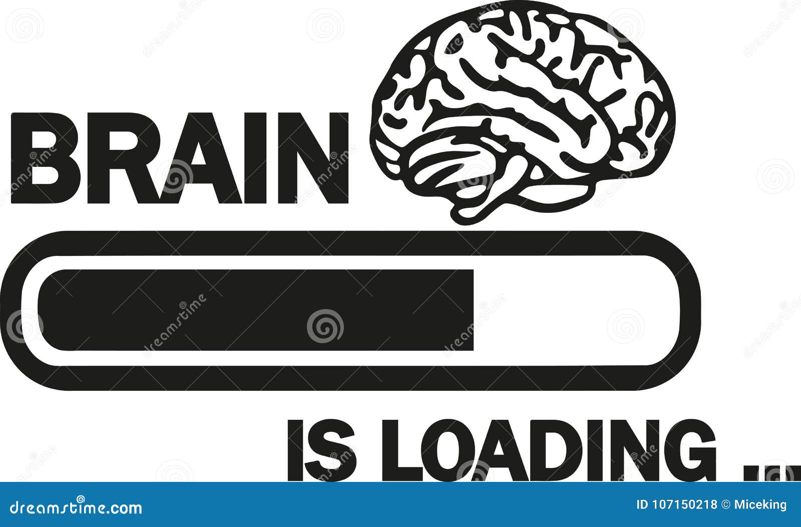 Brain is Loading stock illustration. Illustration of brainstorm - 107150218