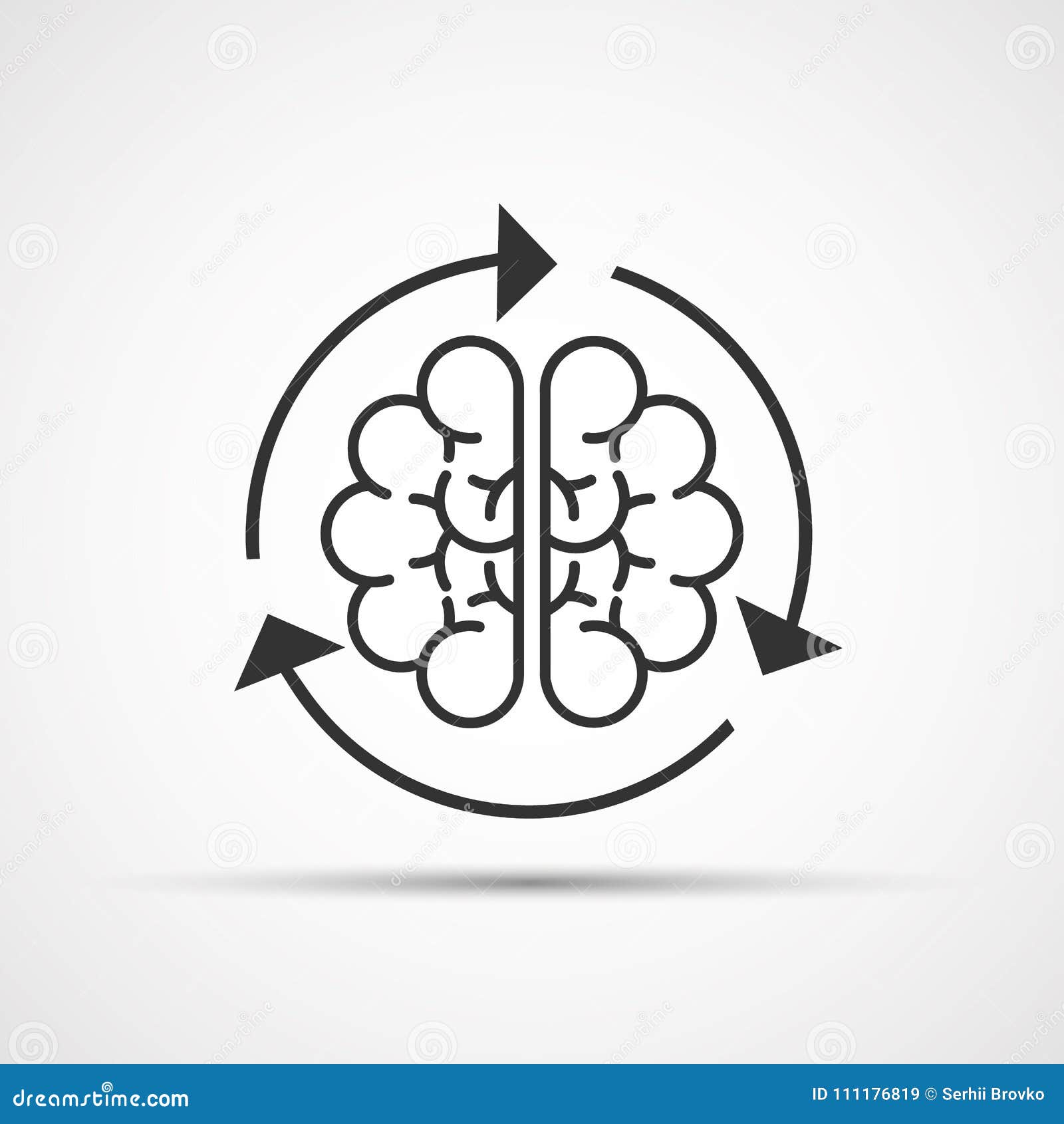 Brain Loading. Vector Illustration Stock Vector - Illustration of ...