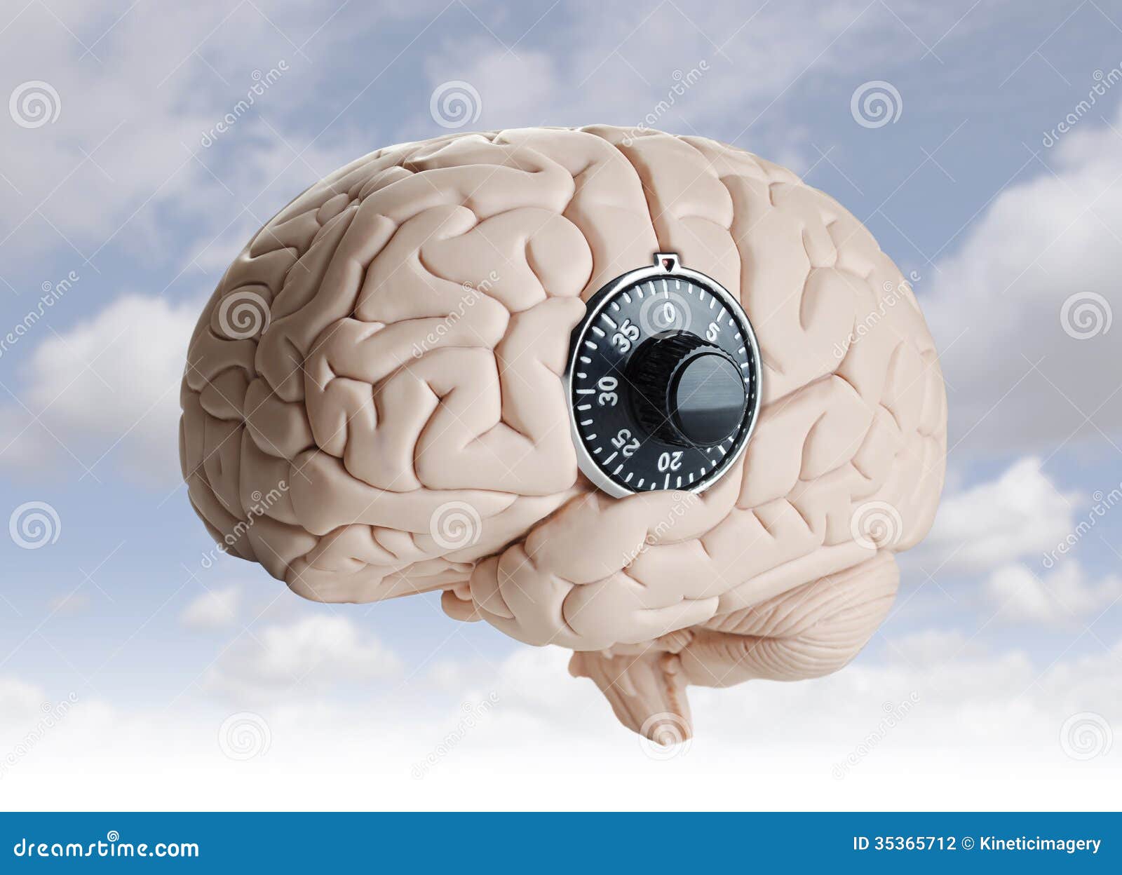 Brain lock stock photo. Image of padlock, dial, brain - 35365712
