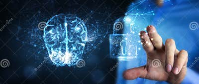 Brain and Lock .knowledge Development Restrictions Stock Image - Image ...