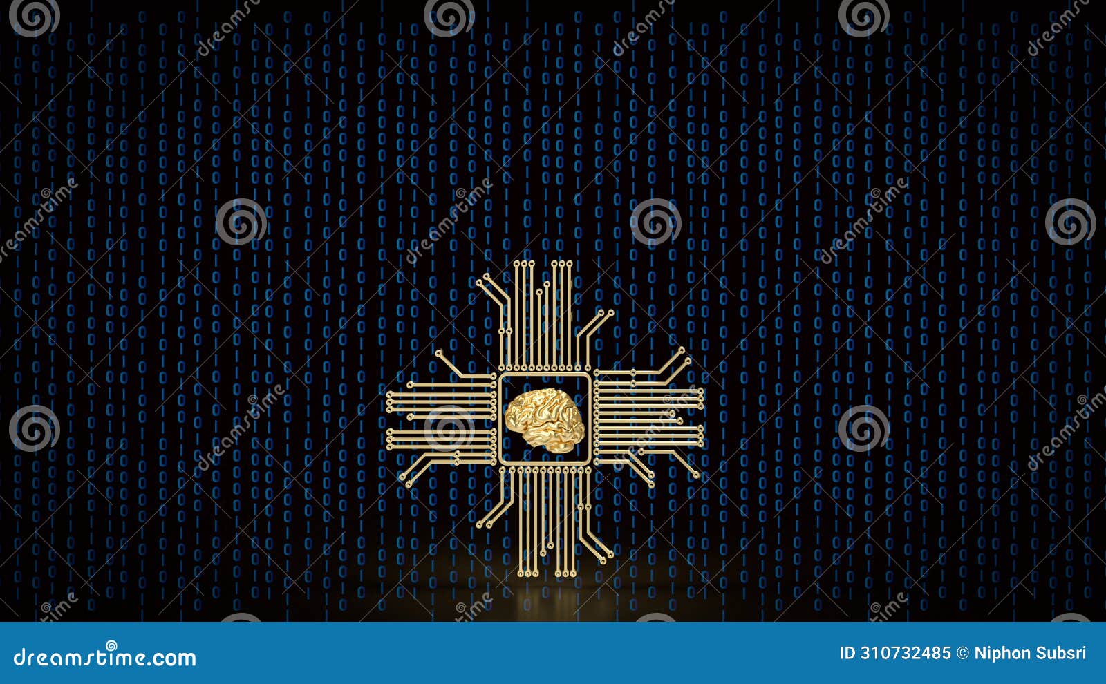 The Brain and Logic for Neuroscience Concept 3d Rendering Stock ...