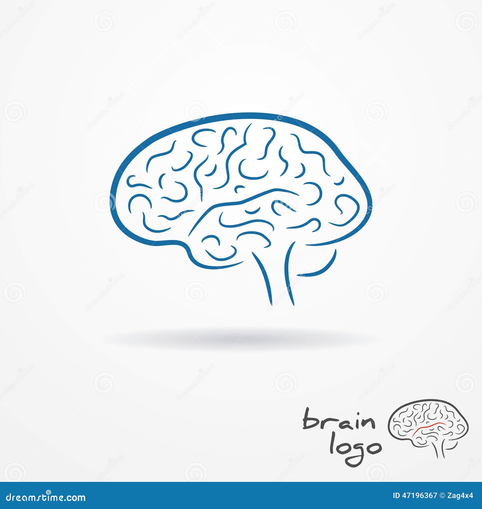 Brain logo stock illustration. Illustration of idea, human - 47196367