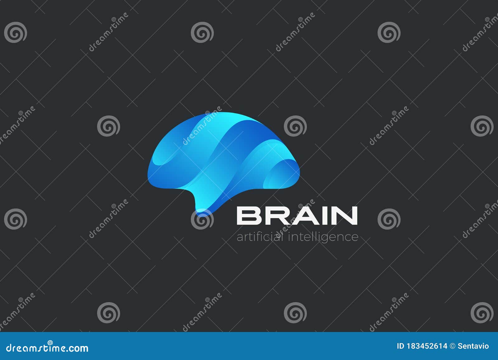 Brain Logo Artificial Intelligence Design Abstract Vector Template ...