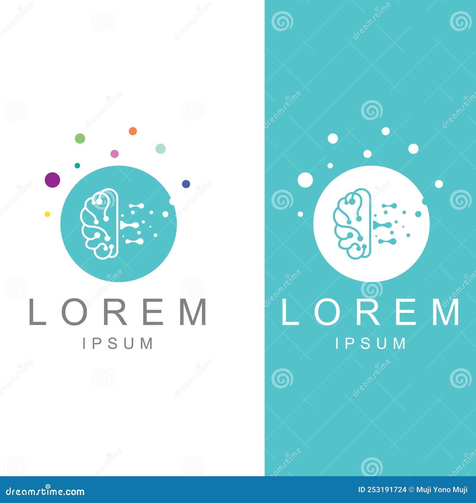 Brain Logo. Brain Logo with Combination of Technology and Brain Part ...