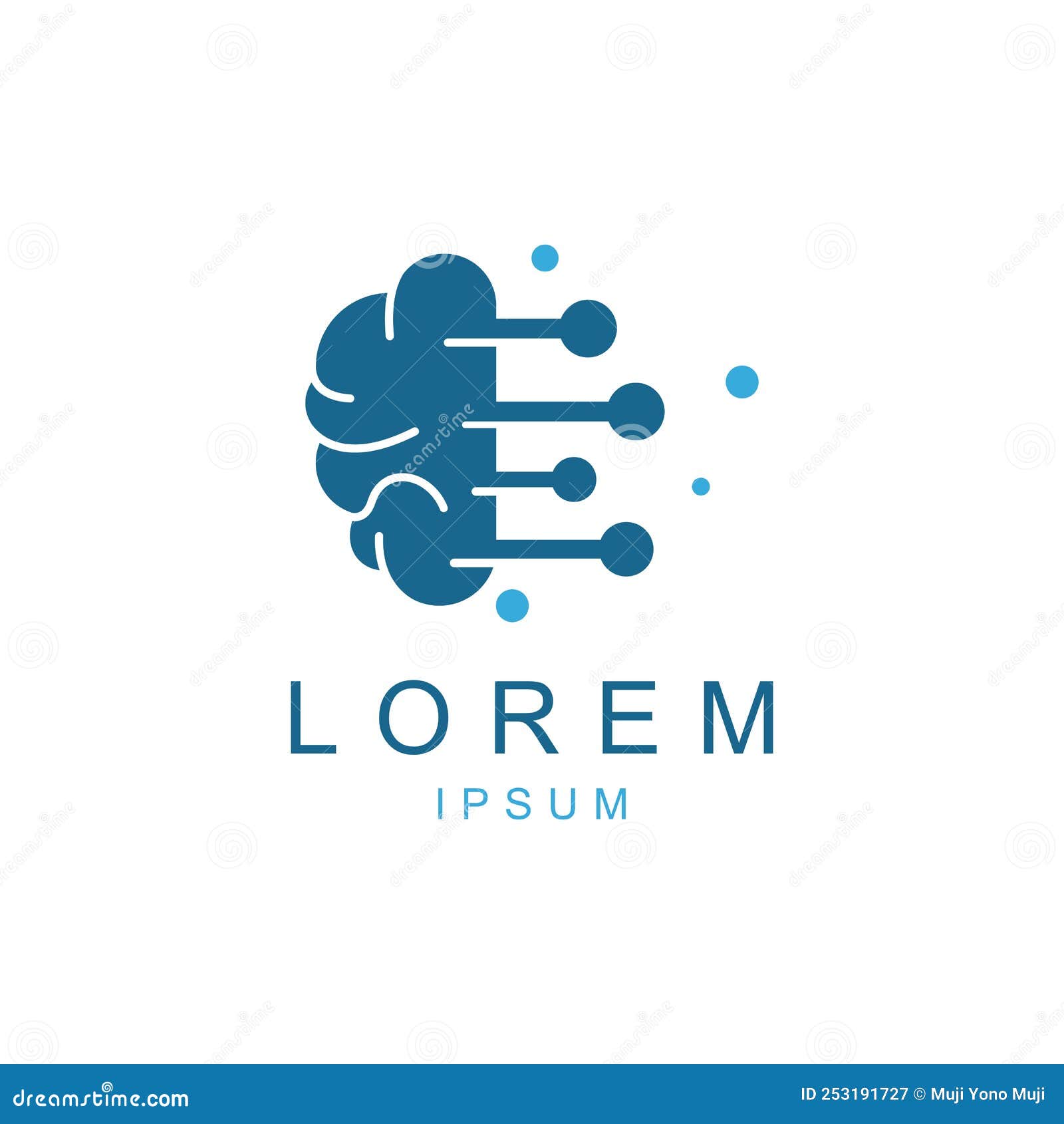 Brain Logo. Brain Logo with Combination of Technology and Brain Part ...