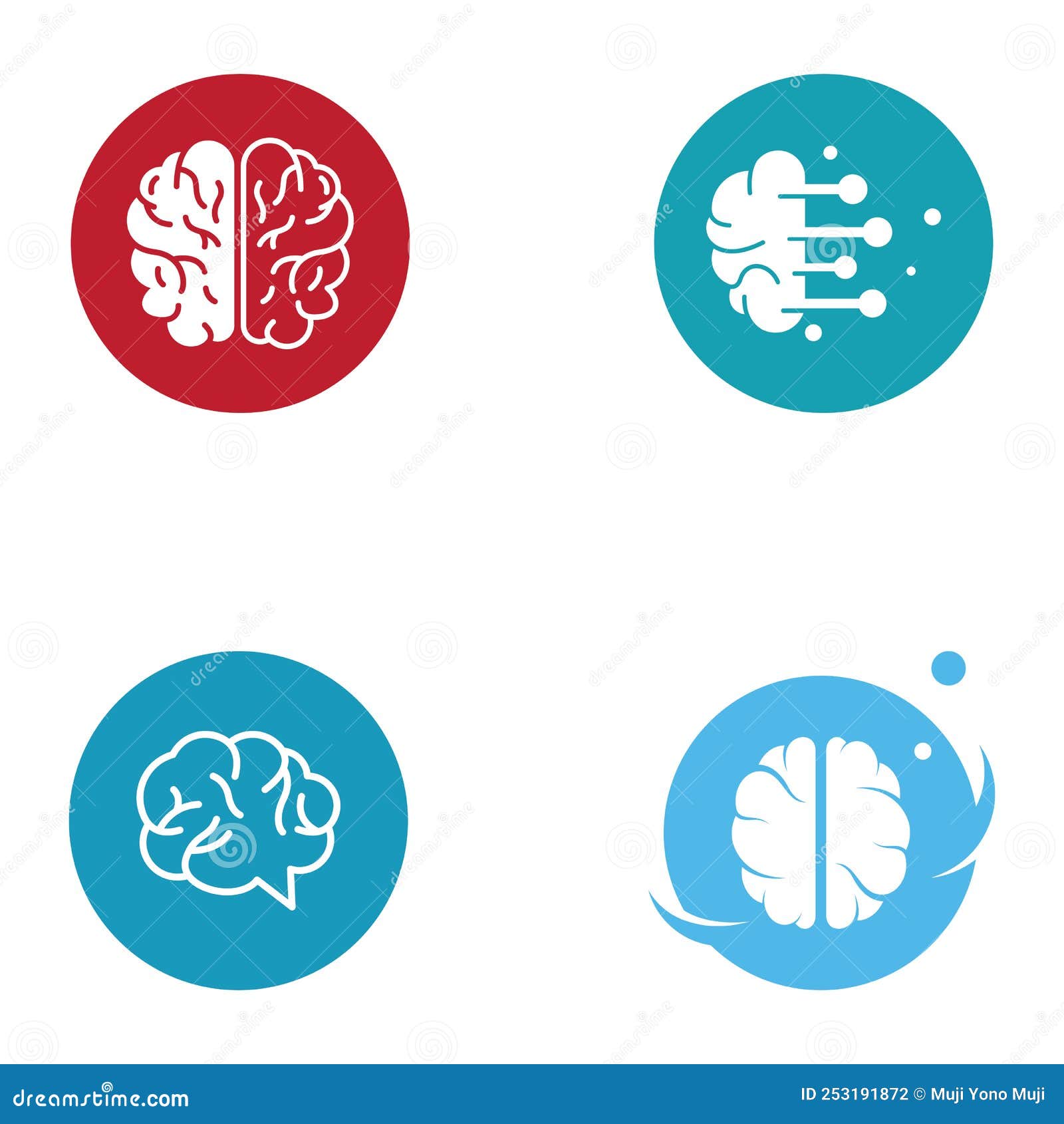 Brain Logo. Brain Logo with Combination of Technology and Brain Part ...