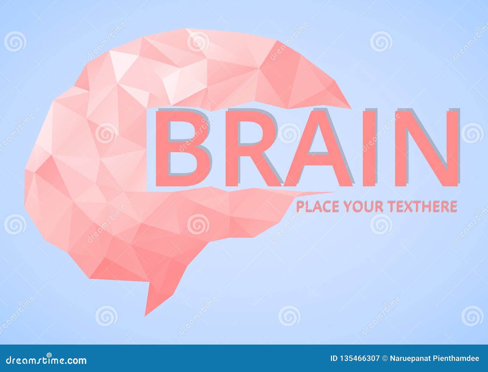 Low Poly Brain Logo Geometric Stock Vector - Illustration of medical ...