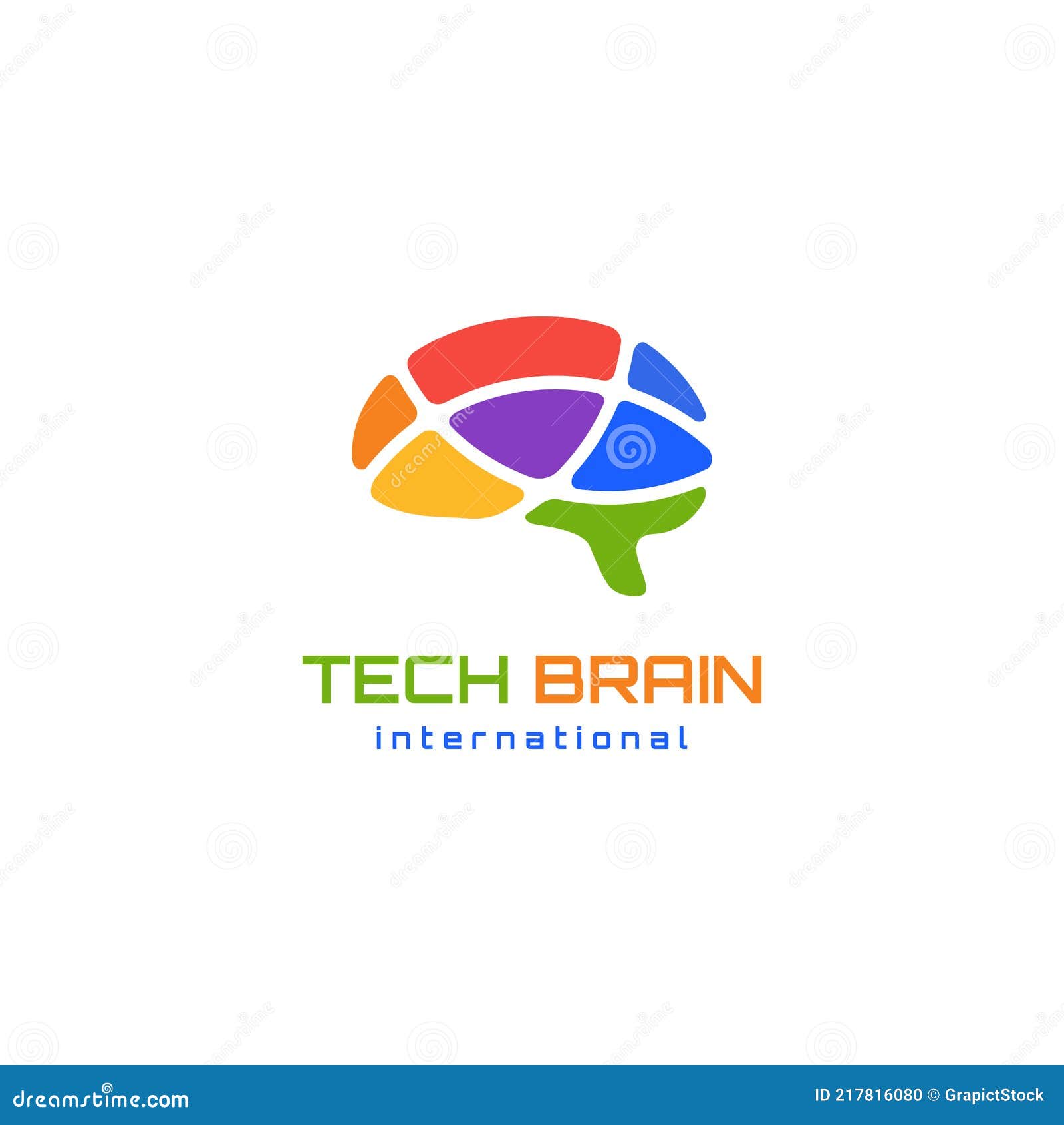 Brain Logo. Brainstorming Illustration. Artificial Intelligence Icon ...