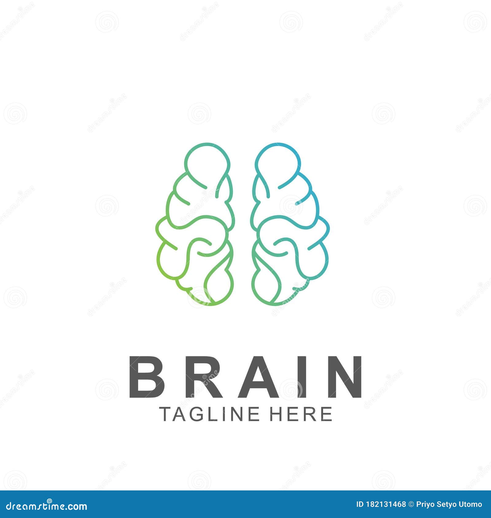 Brain logo creative design stock vector. Illustration of connection ...
