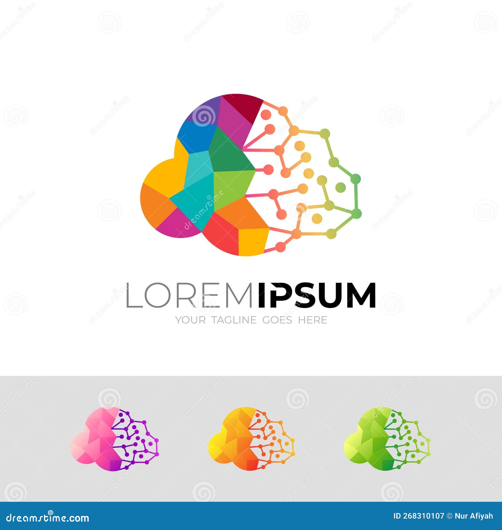 Brain Logo Design Illustration, Education Logo Stock Vector ...
