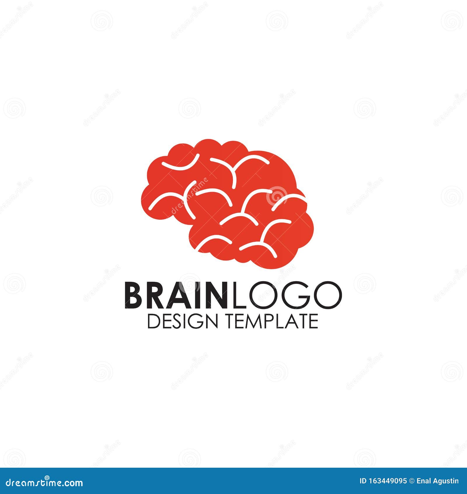 Brain Logo Design Vector Template Stock Vector - Illustration of memory ...