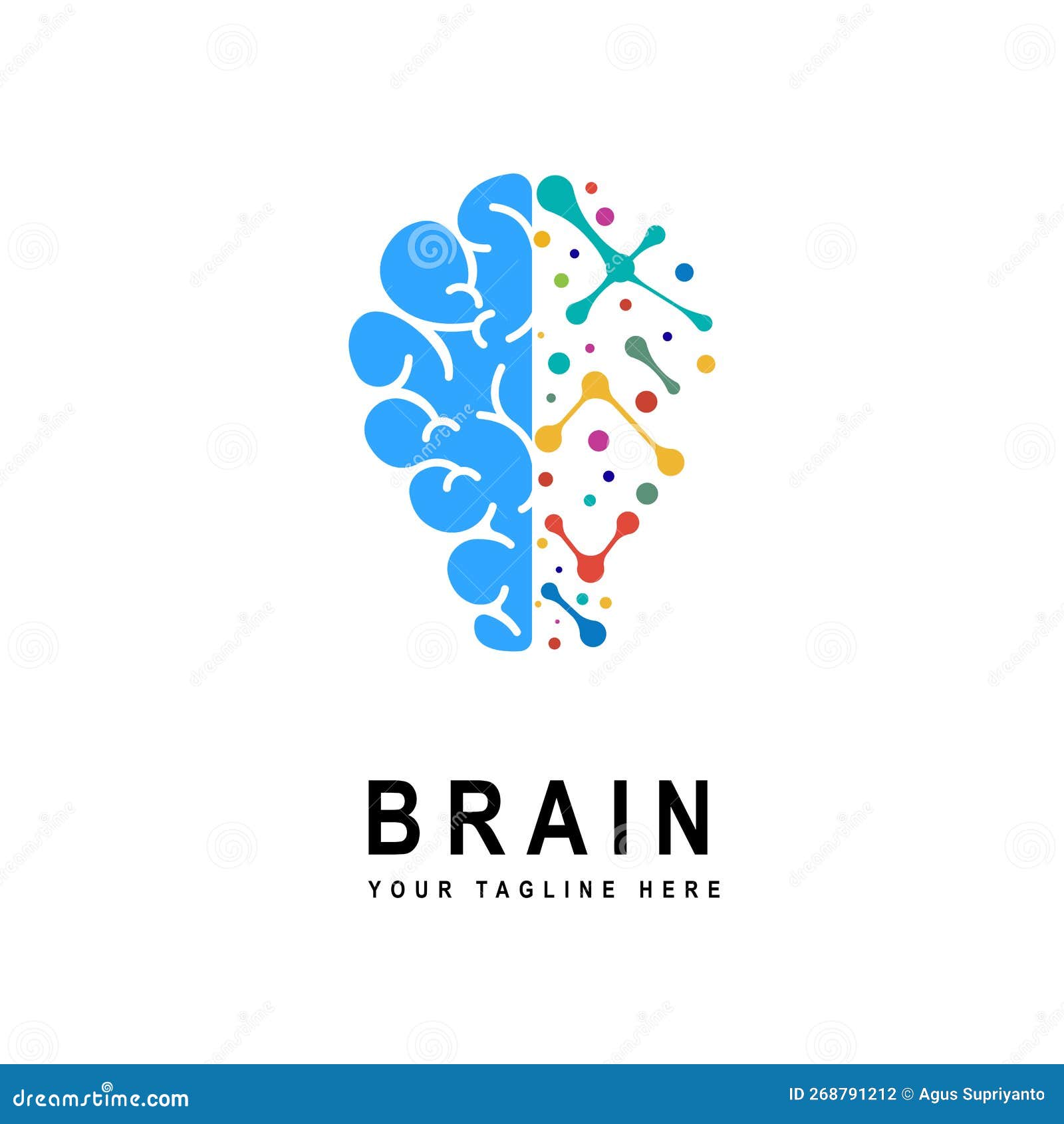 Brain Logo Design Template Vector Stock Illustration - Illustration of ...