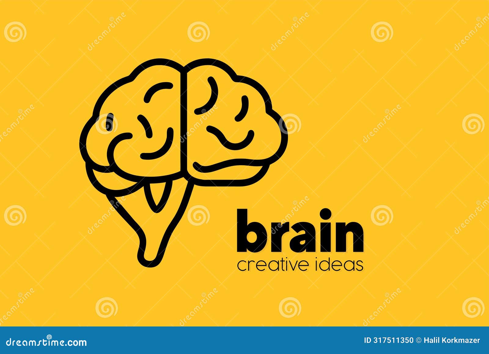 Brain Logo Design Vector Template. Generate Ideas. Brainstorm Stock ...