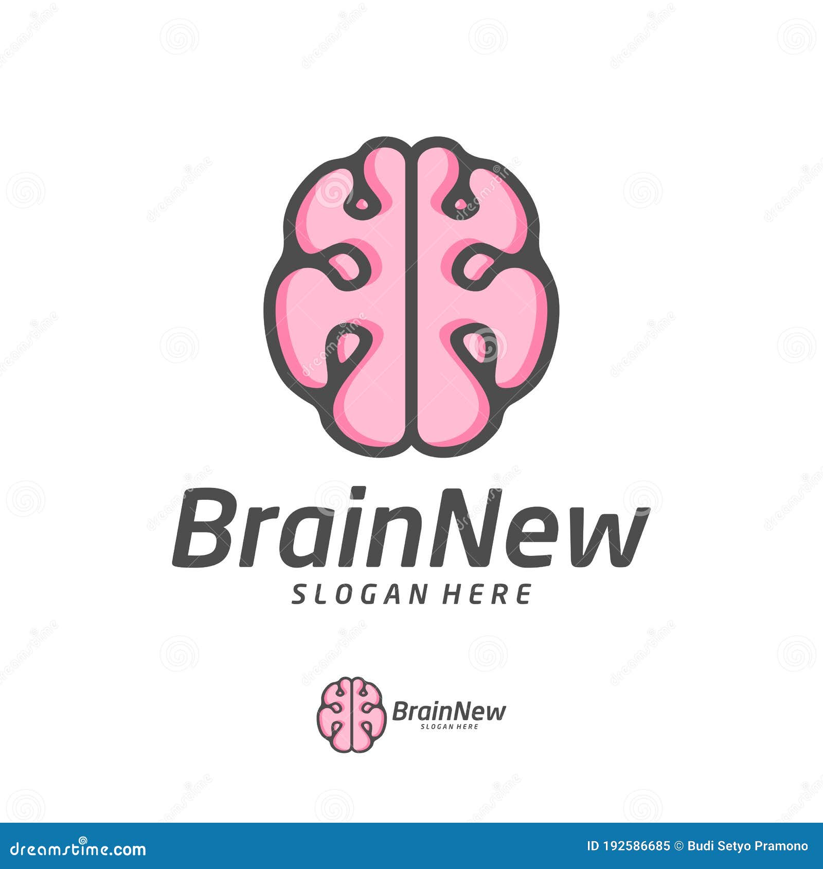 Brain Logo Design Vector Template, Mind Logo Concept, Icon Symbol ...