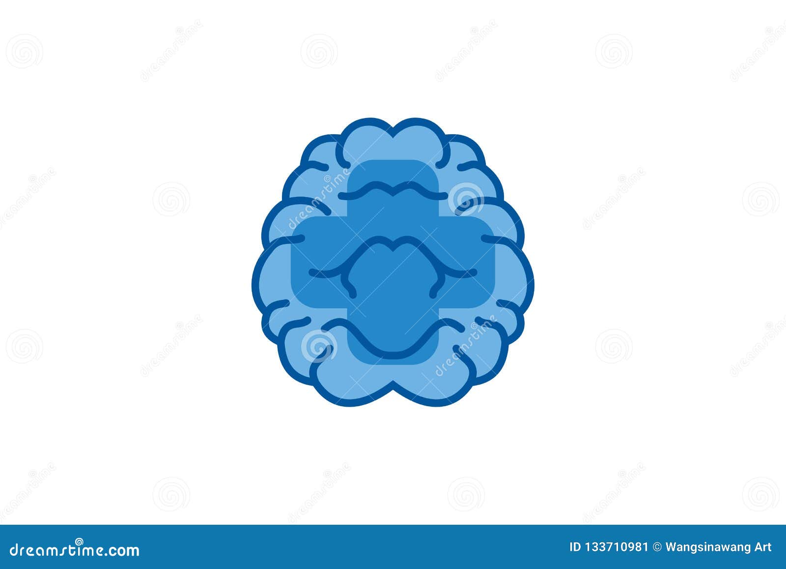 Brain Logo Designs Inspiration Isolated on White Background. Stock ...