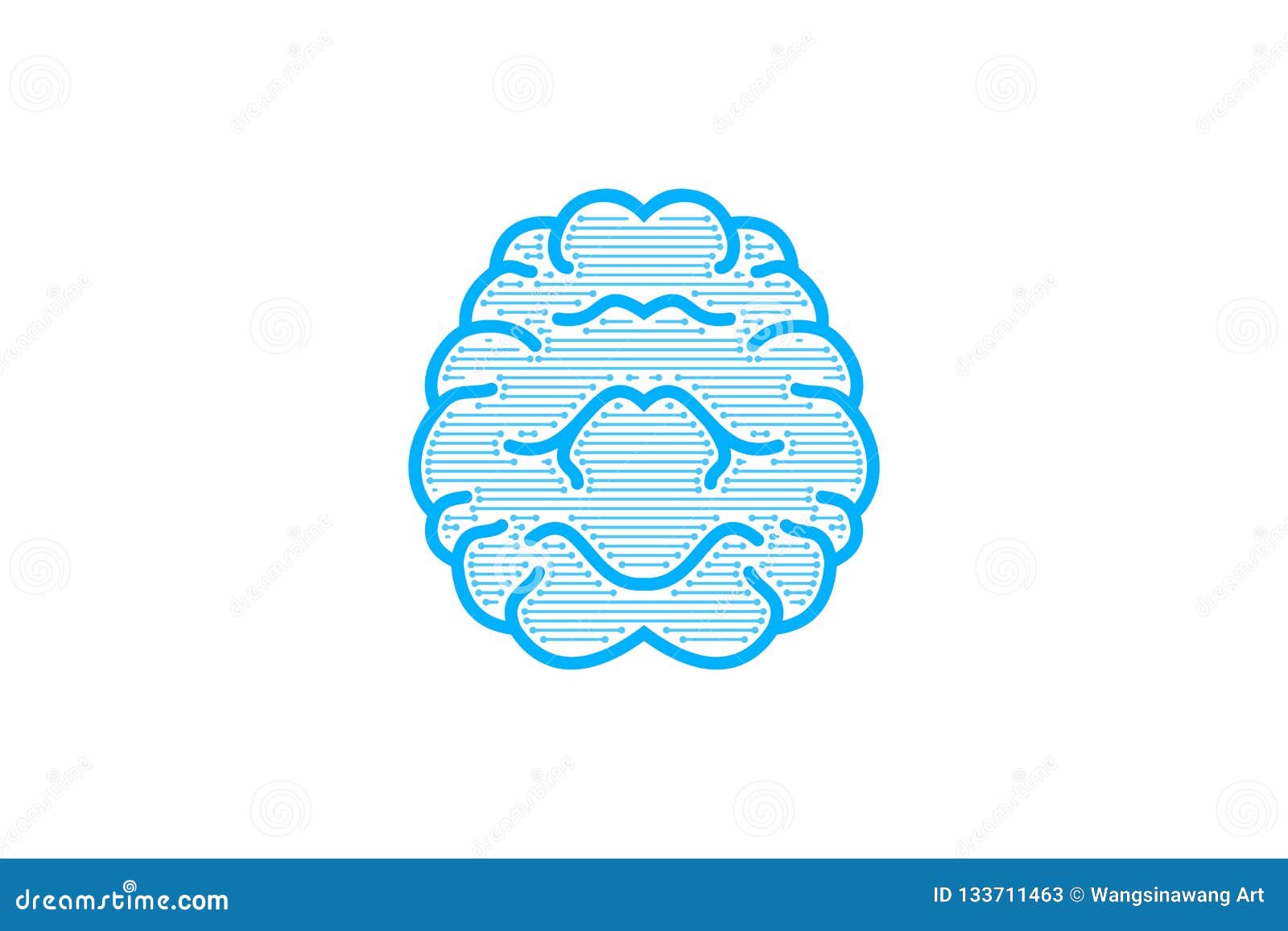 Brain Logo Designs Inspiration Isolated on White Background. Stock ...