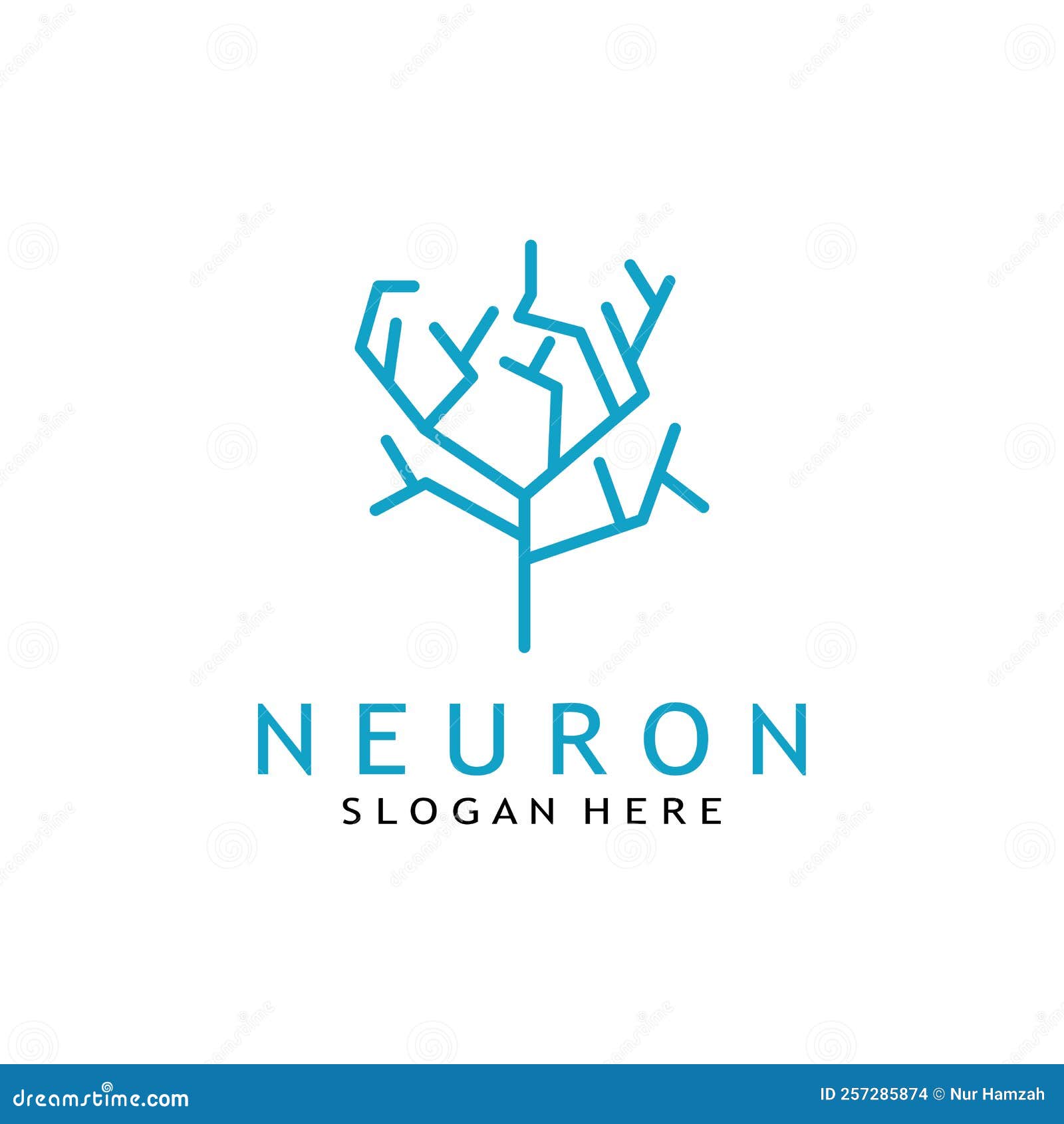 Brain Logo or Nerve Cell Logo with Vector Illustration Template Stock ...
