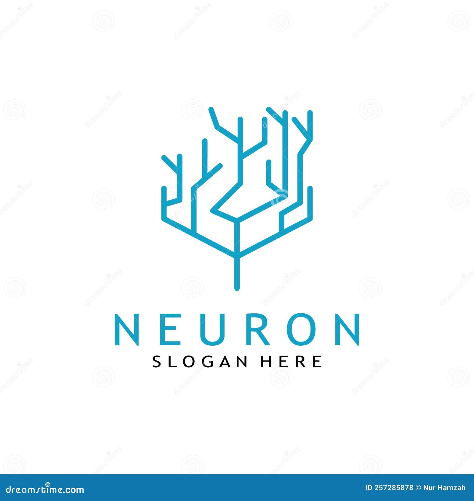Brain Logo or Nerve Cell Logo with Vector Illustration Template Stock ...