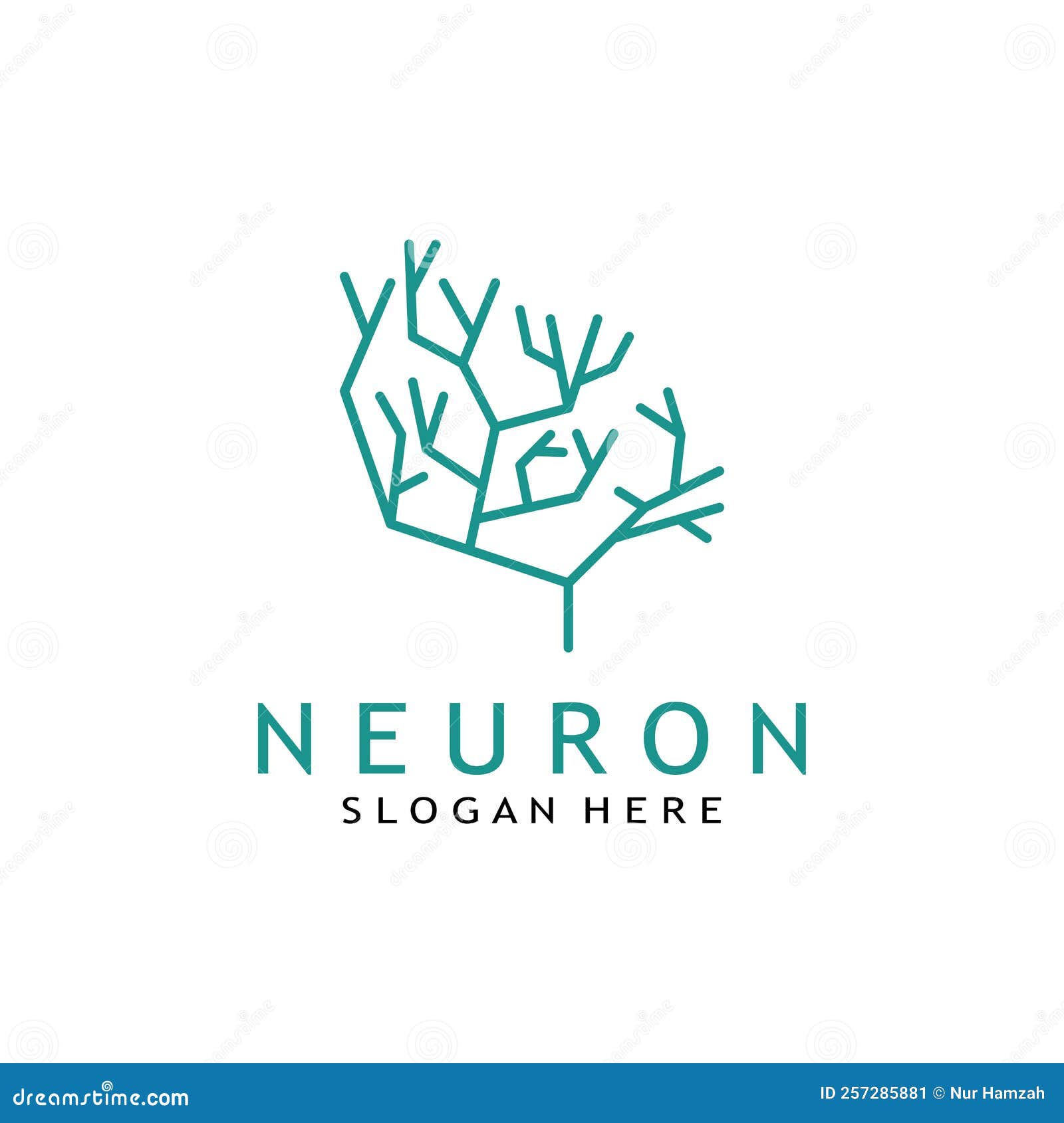 Brain Logo or Nerve Cell Logo with Vector Illustration Template Stock ...