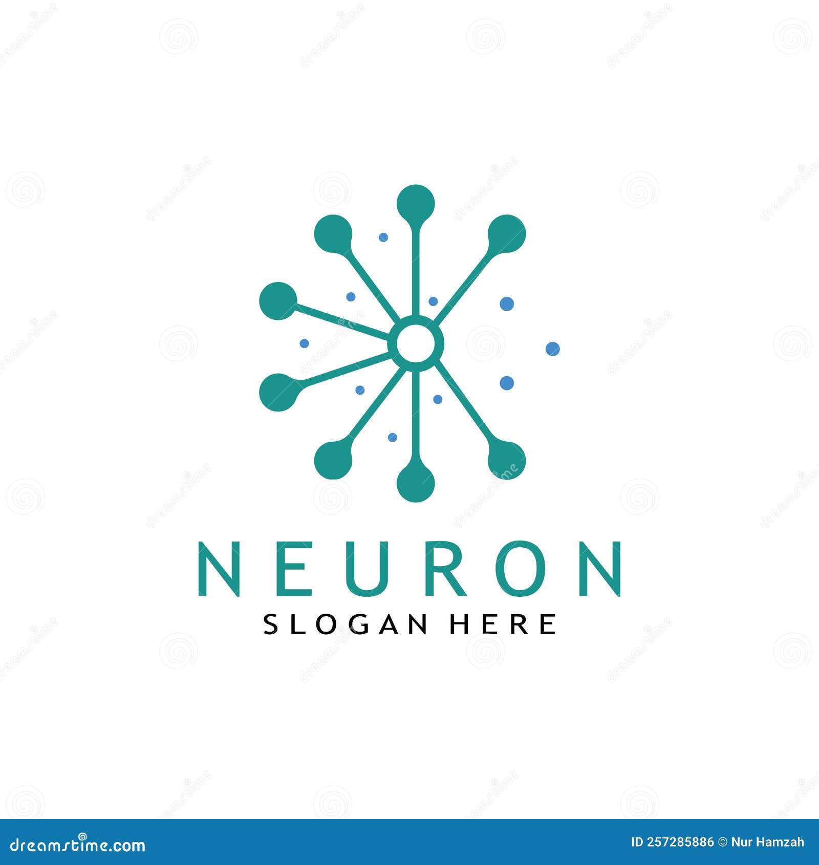 Brain Logo or Nerve Cell Logo with Vector Illustration Template Stock ...
