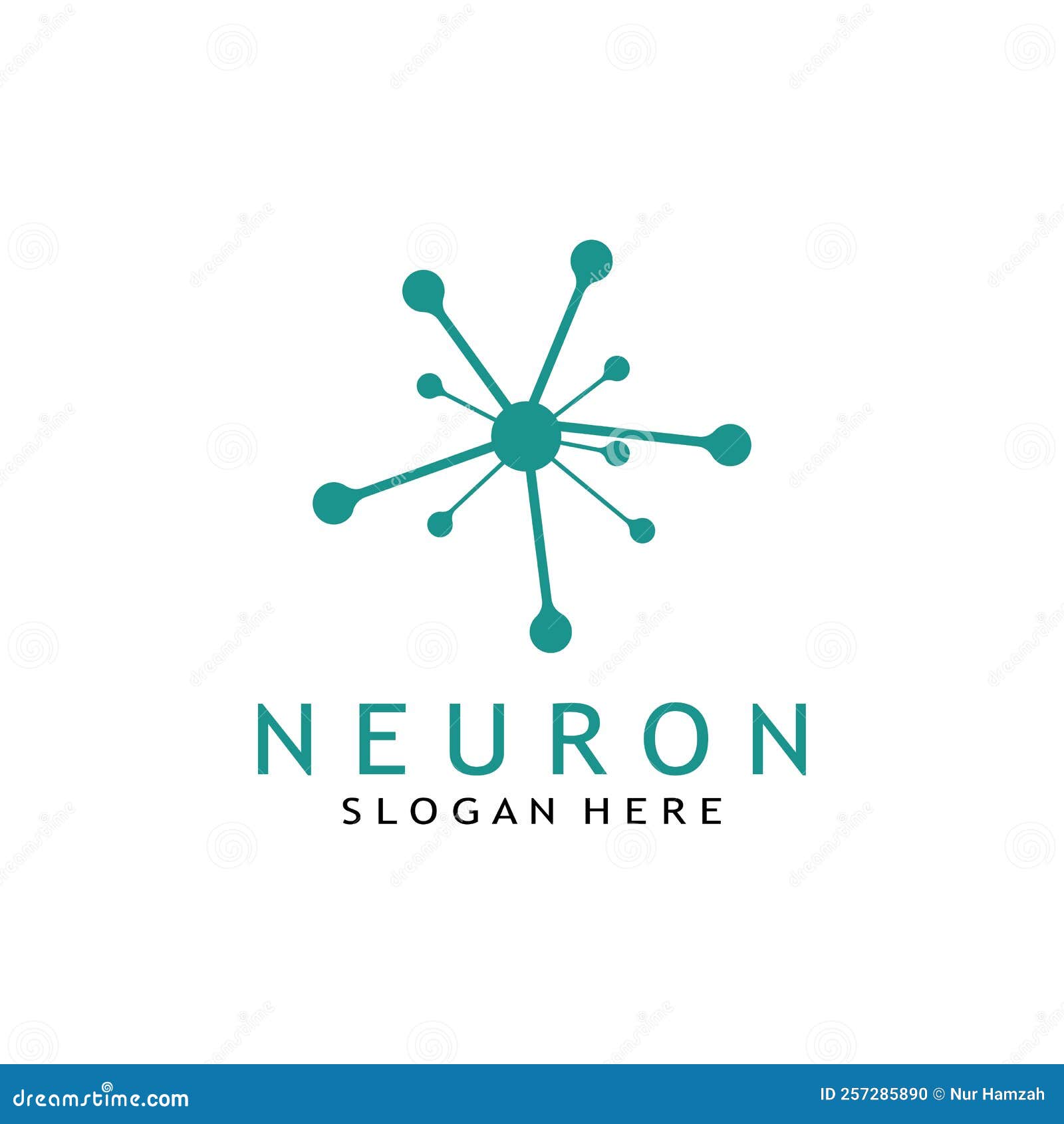 Brain Logo or Nerve Cell Logo with Vector Illustration Template Stock ...