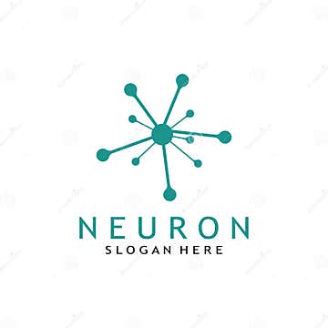 Brain Logo or Nerve Cell Logo with Vector Illustration Template Stock ...