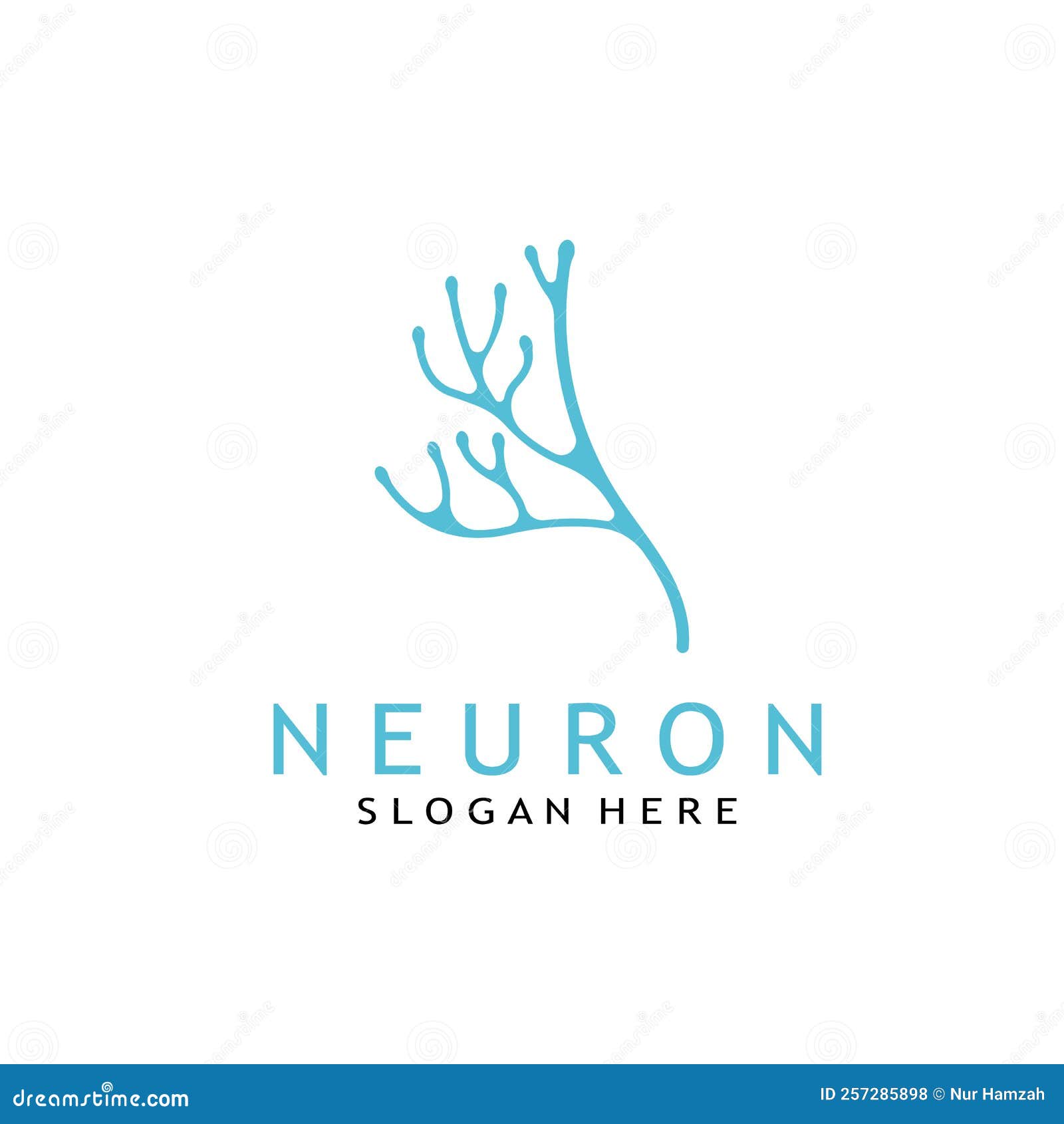 Brain Logo or Nerve Cell Logo with Vector Illustration Template Stock ...