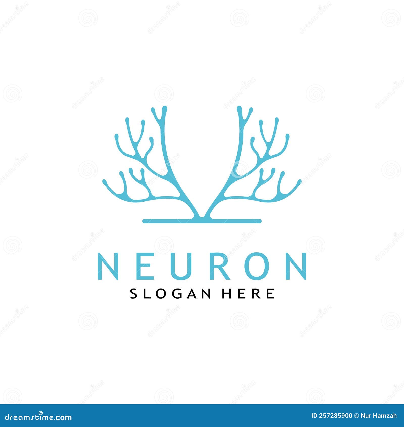 Brain Logo or Nerve Cell Logo with Vector Illustration Template Stock ...