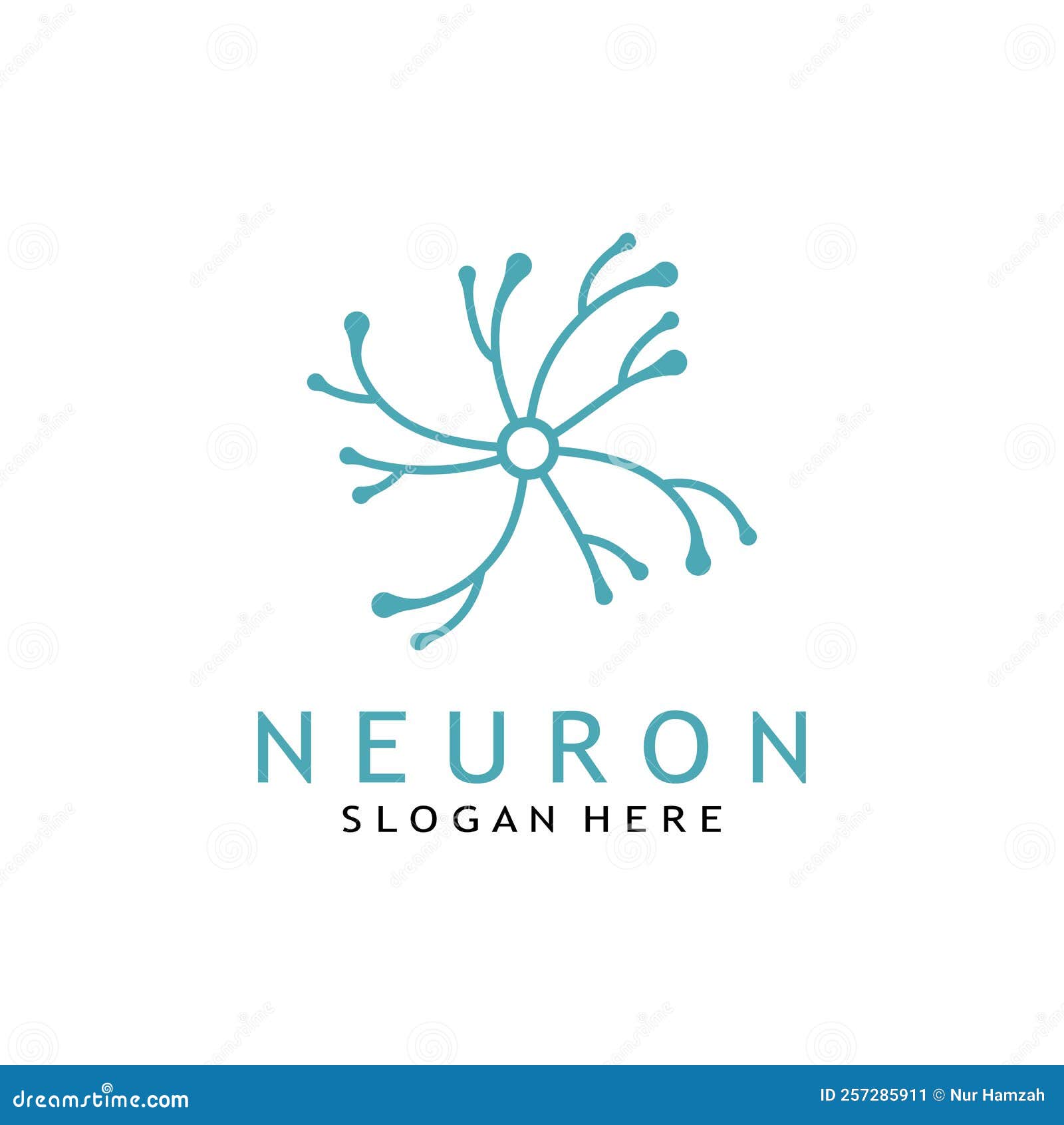 Brain Logo or Nerve Cell Logo with Vector Illustration Template Stock ...