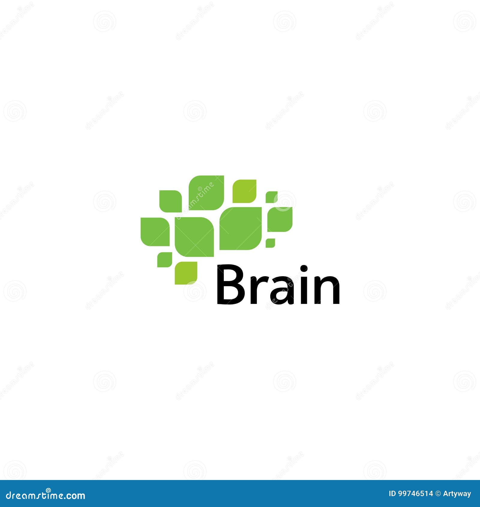 Brain Logo Silhouette Design Vector Template. Think Idea Concept. Brain ...