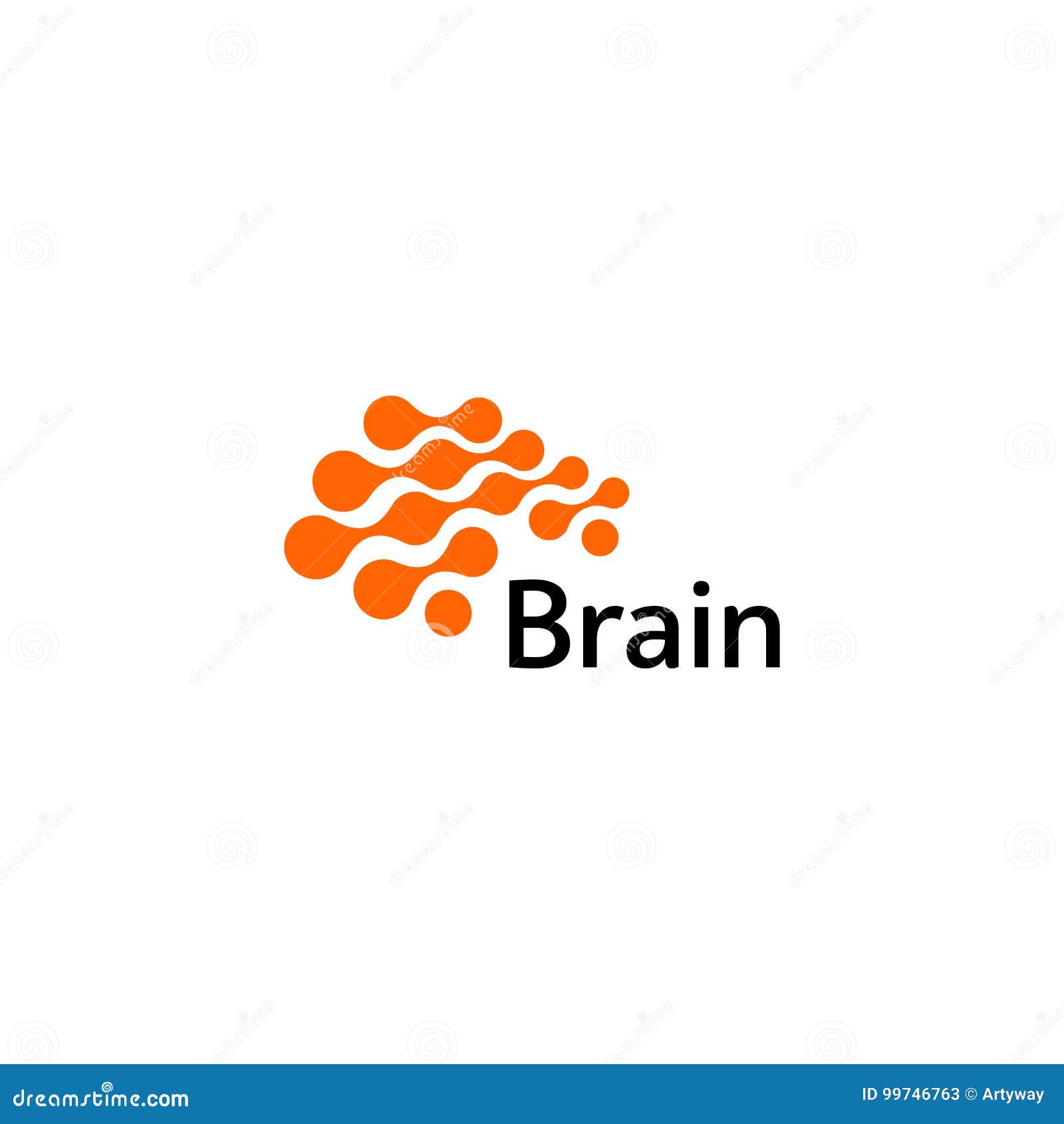 Brain Logo Silhouette Design Vector Template. Think Idea Concept. Brain ...