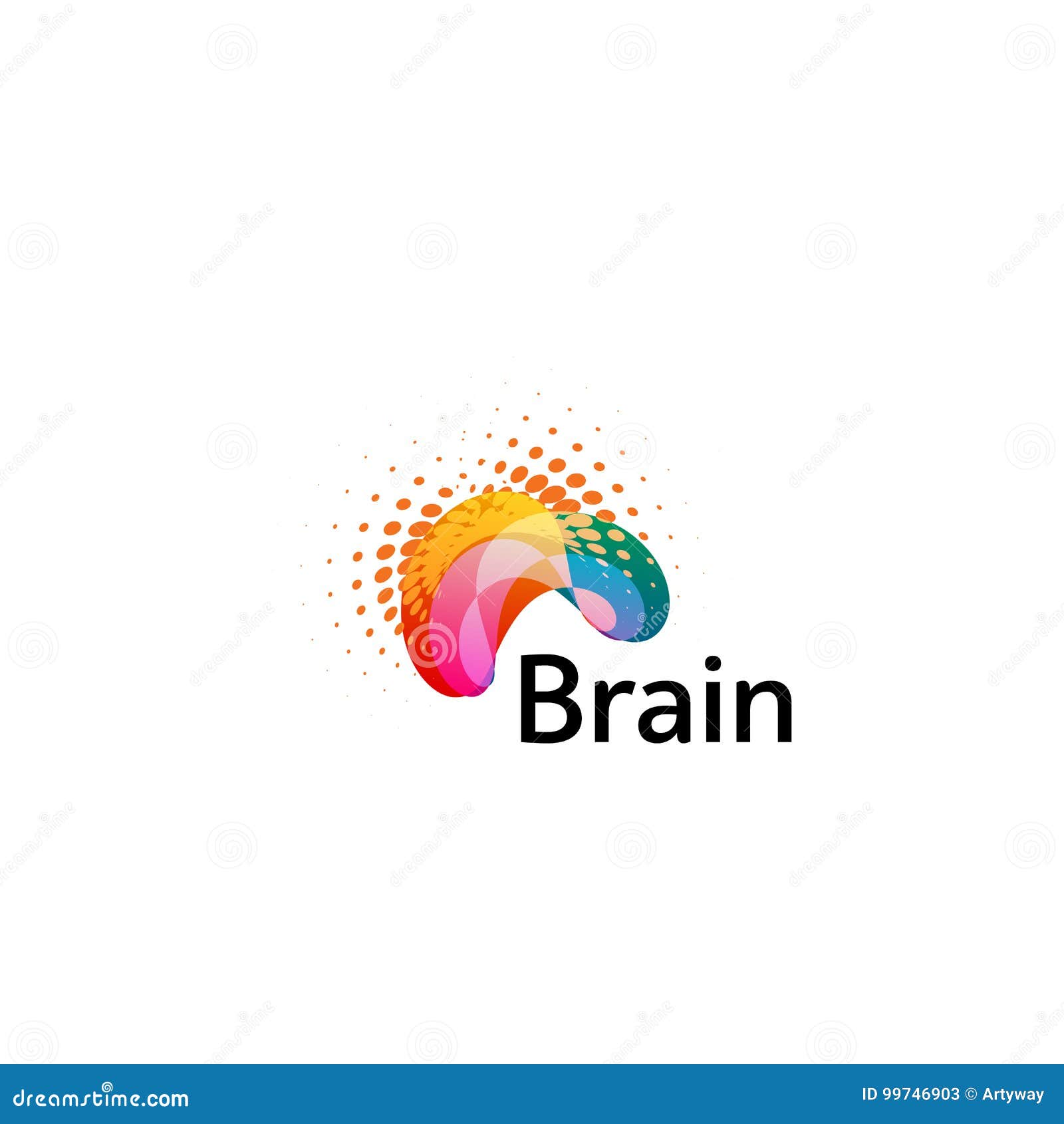 Brain Logo Silhouette Design Vector Template. Think Idea Concept. Brain ...