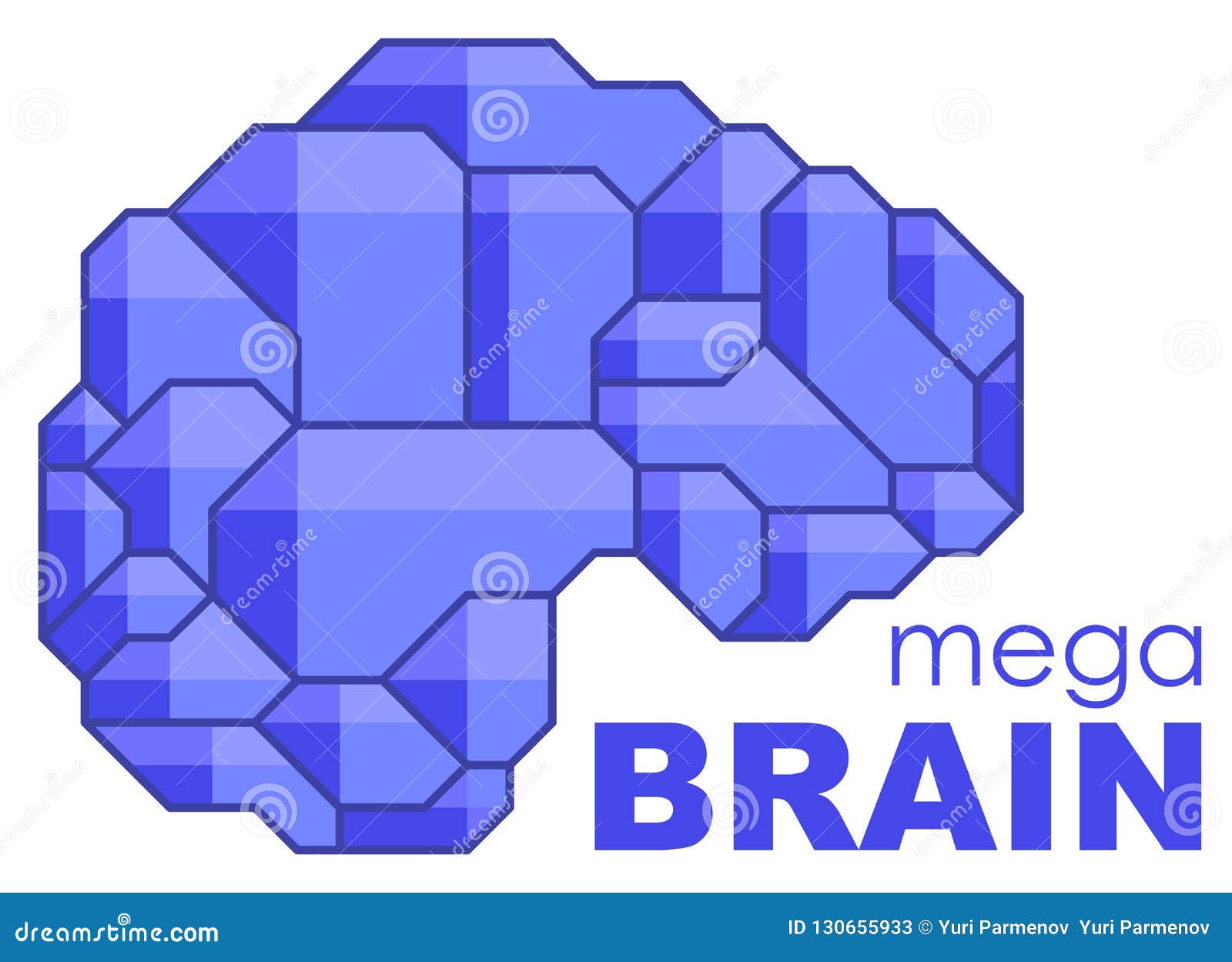 Brain Logo Silhouette Side View Design Vector Template. Stock Vector ...