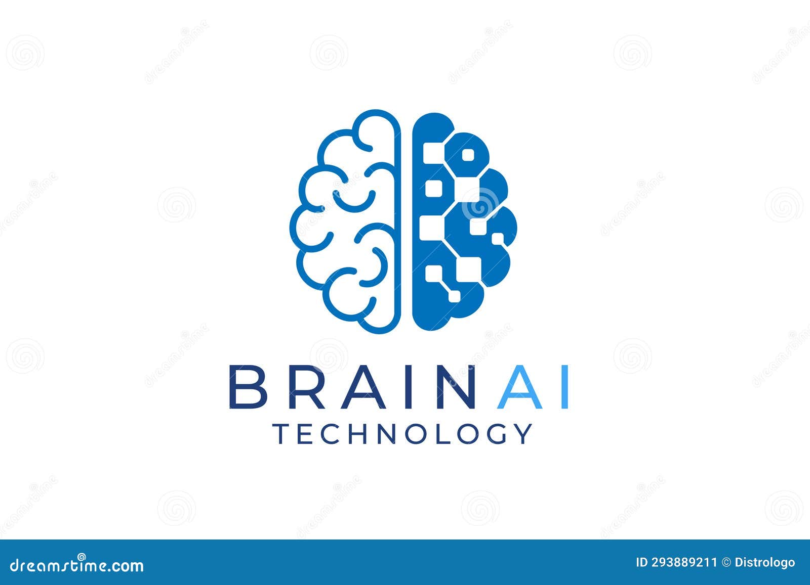 Brain Logo Suitable for Technology Logo Design. Brain Tech Vector Logo ...
