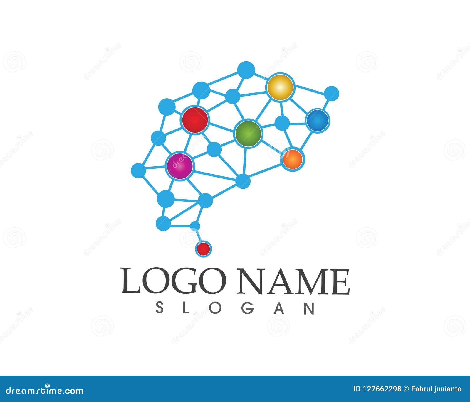 Brain logo template stock vector. Illustration of head - 127662298