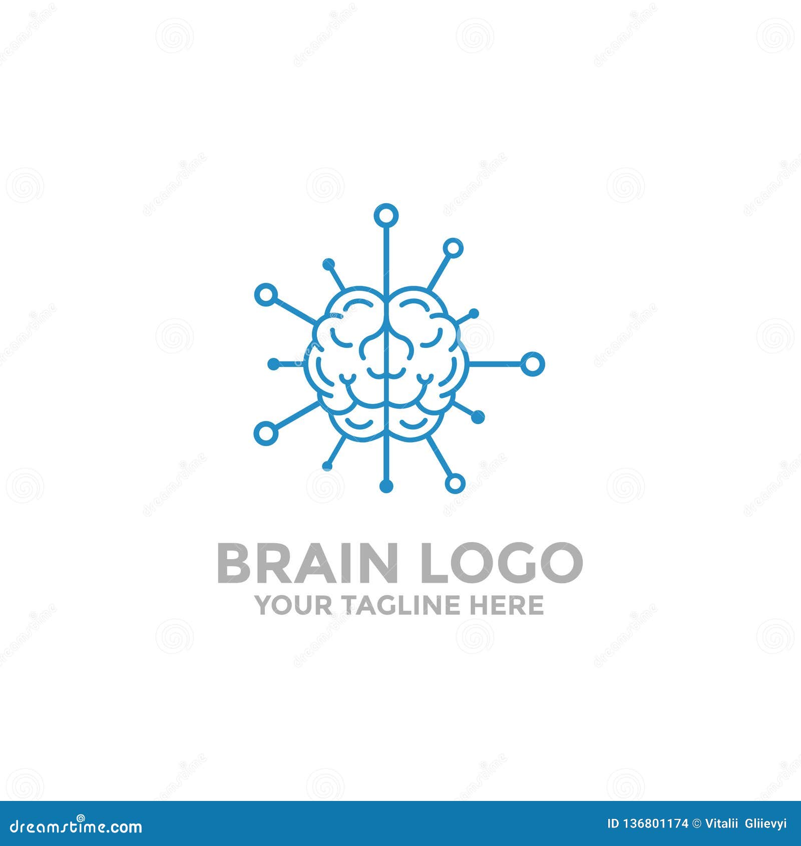 Brain Logo Template. Brain Tech, Brain Icon Stock Vector - Illustration ...