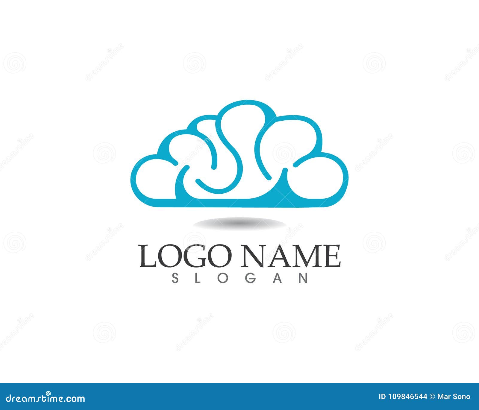 Brain Logo Template and Symbols Icons App Stock Vector - Illustration ...