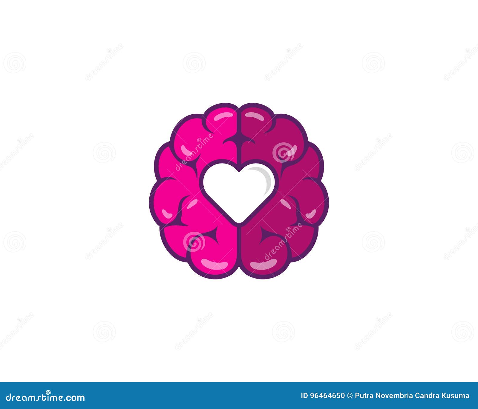 Brain Love Icon Logo Design Element Stock Vector - Illustration of ...