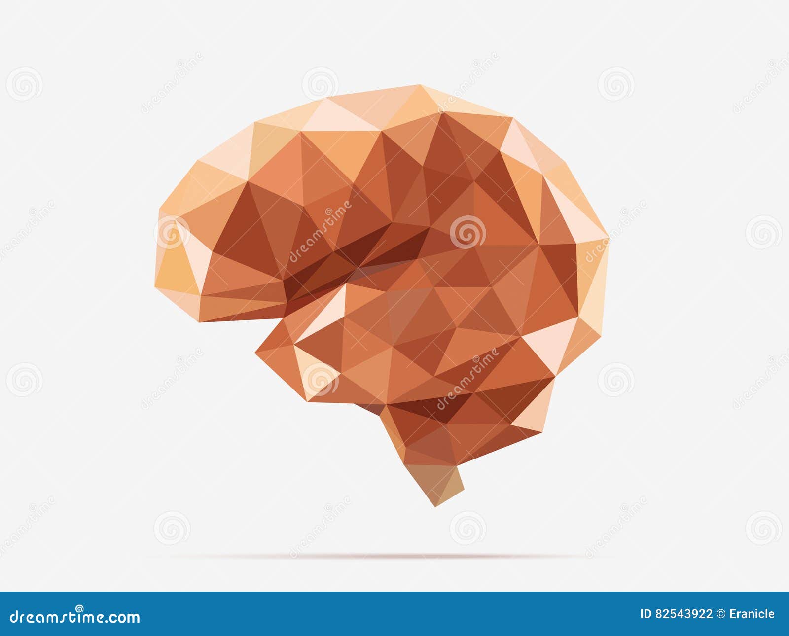 Brain low poly stock vector. Illustration of pattern - 82543922