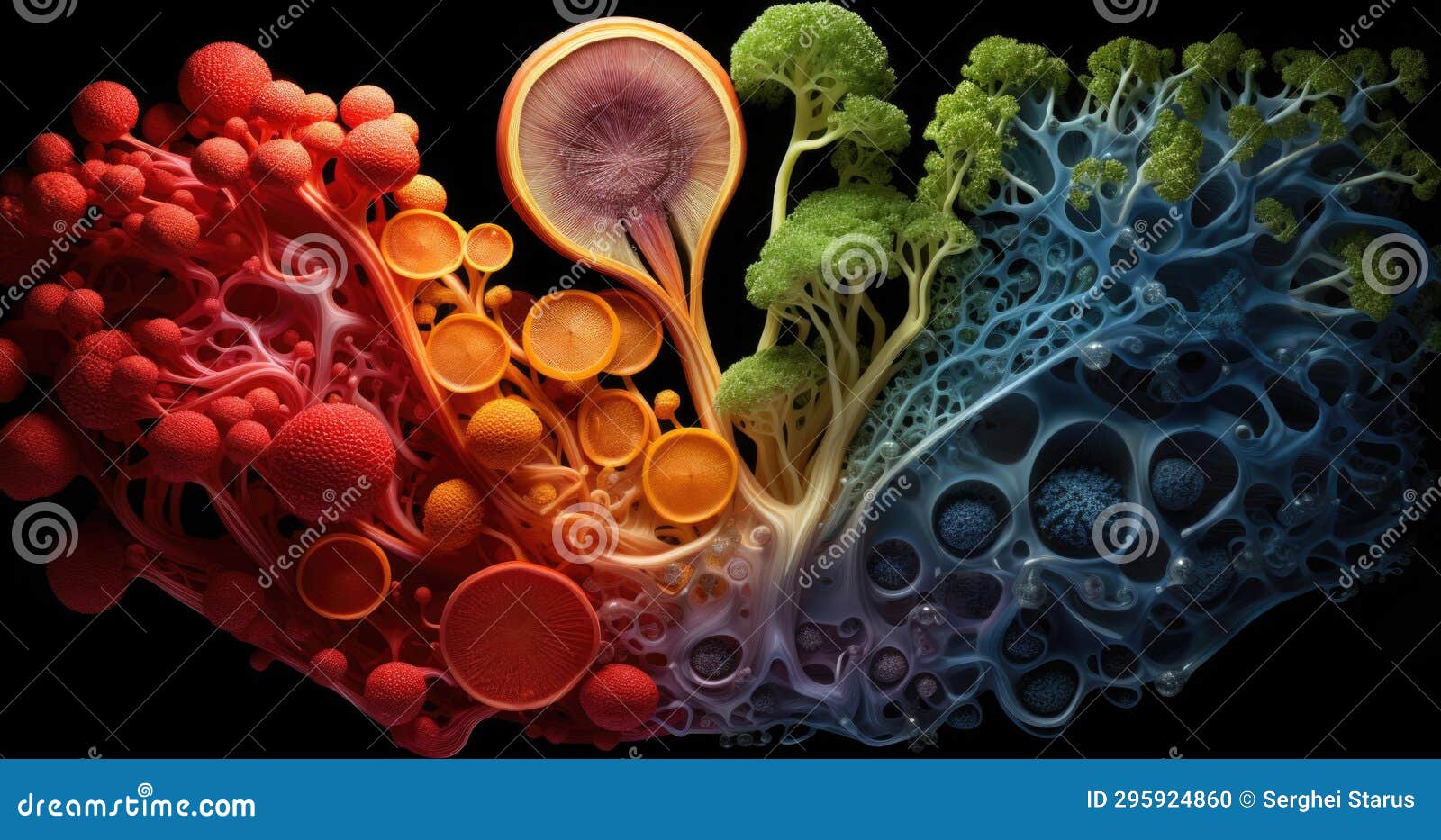 Types Of Cells In Human Body. Labeled Inner Human Organ Tissue Part ...