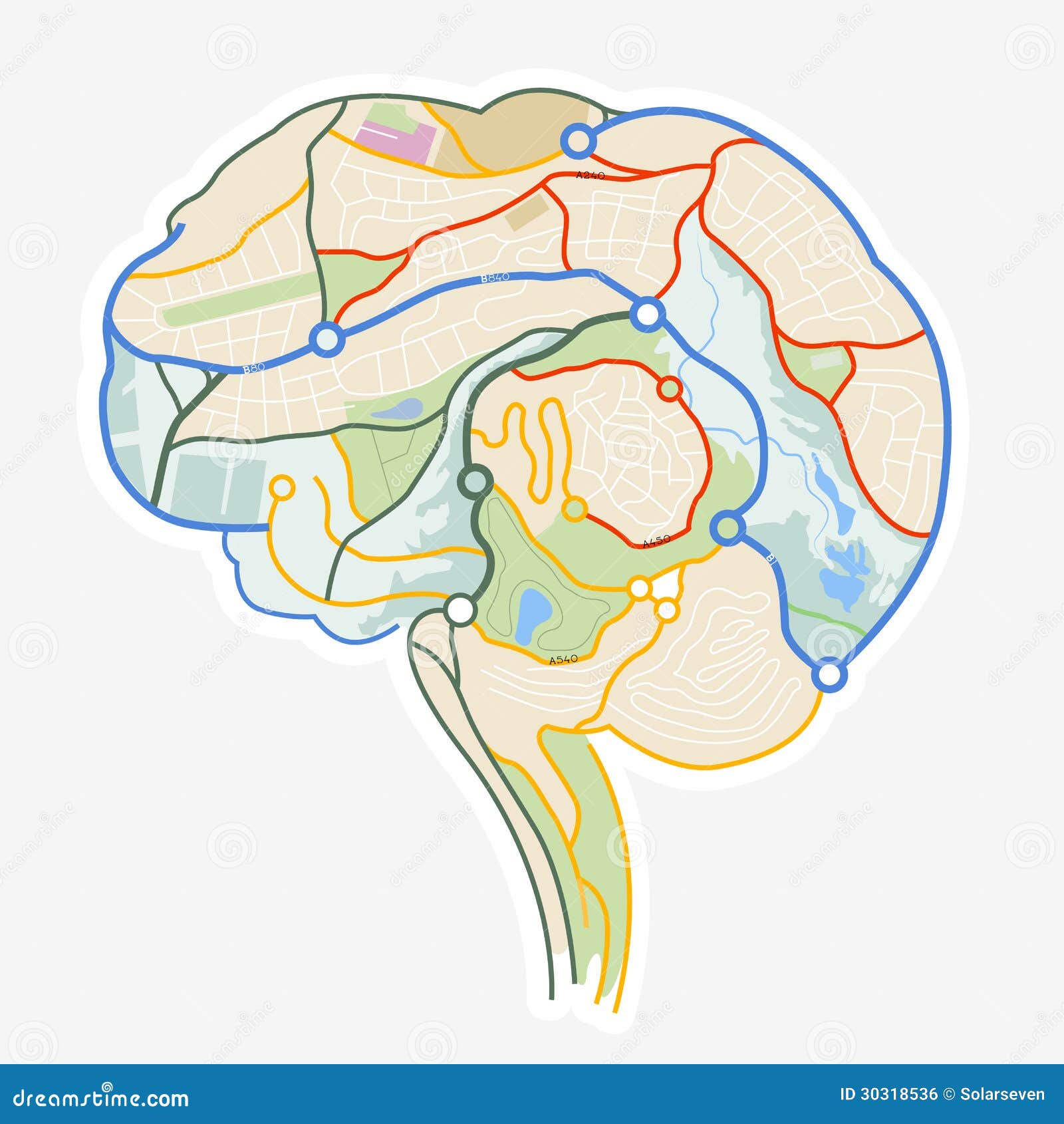 Brain Map stock vector. Illustration of brainstorming - 30318536