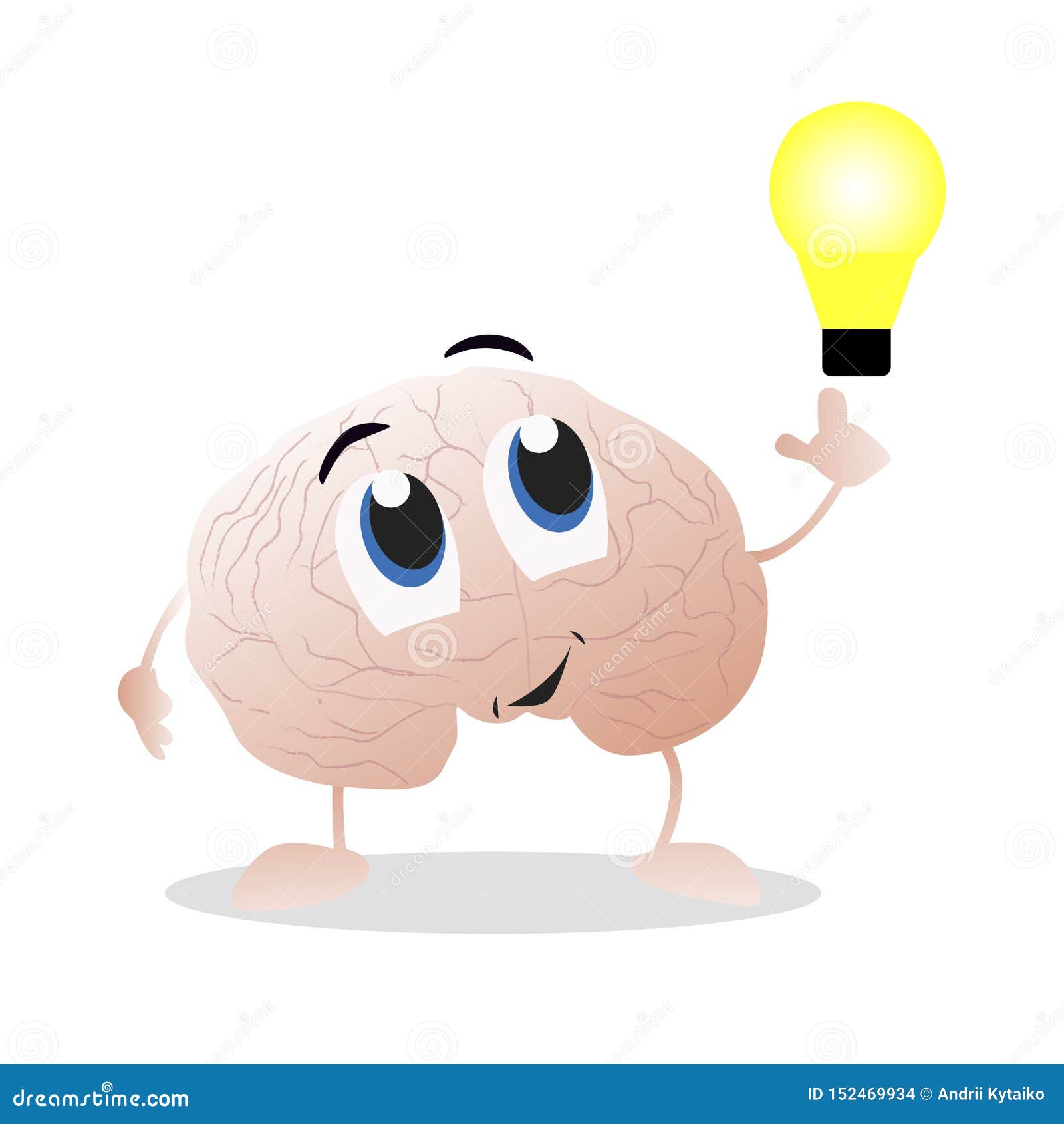 Cartoon Man And Mind Map Hand Drawn Vector Illustration In Cartoon ...