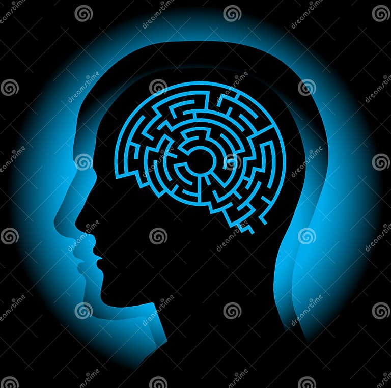 Brain maze stock vector. Illustration of shape, imagination - 18518425