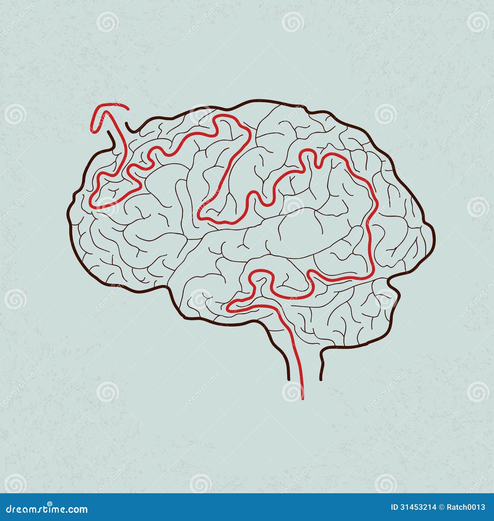Brain Maze with Correct Path Stock Vector - Illustration of circular ...