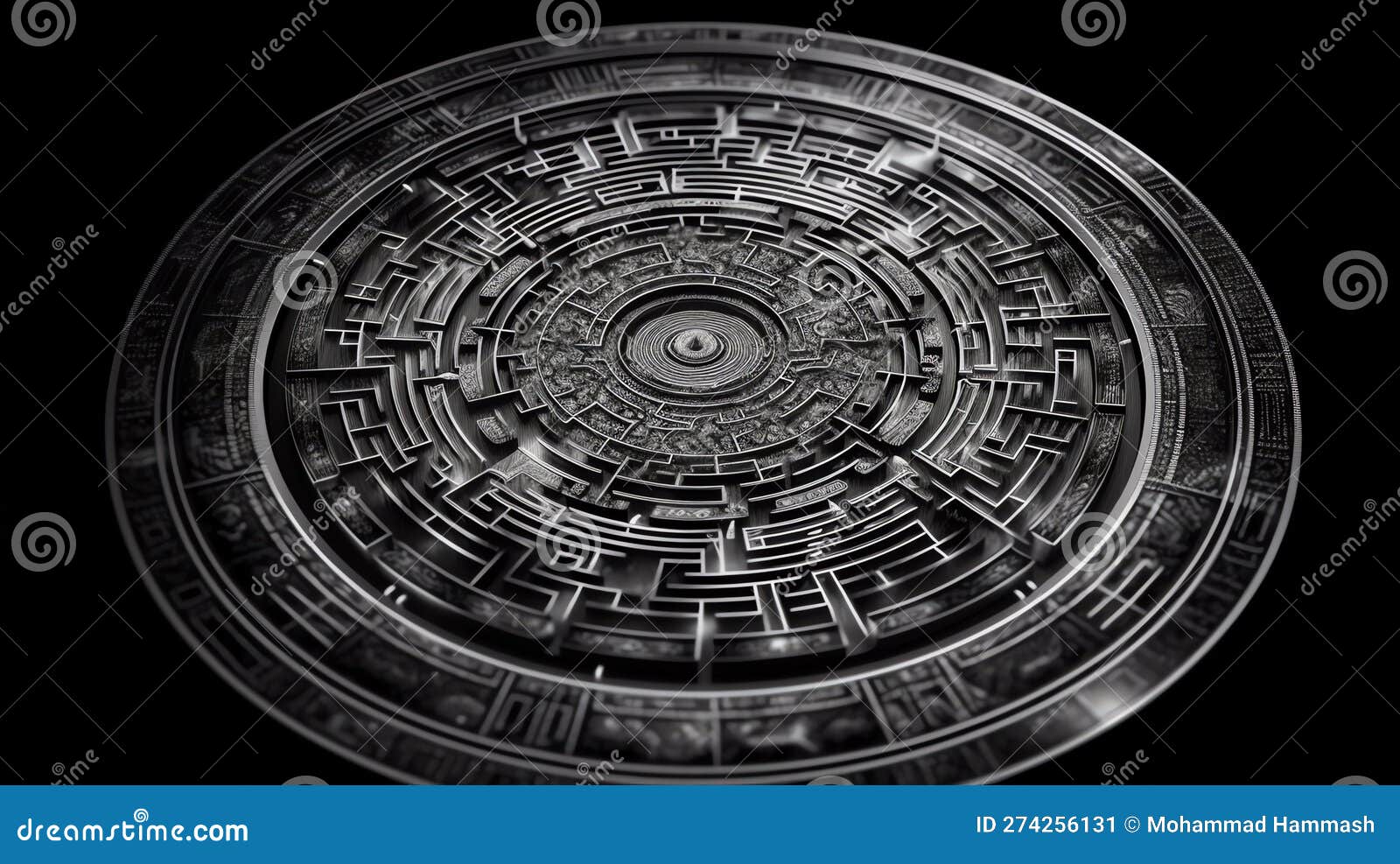 Brain Maze, Made with Generative AI Stock Illustration - Illustration ...