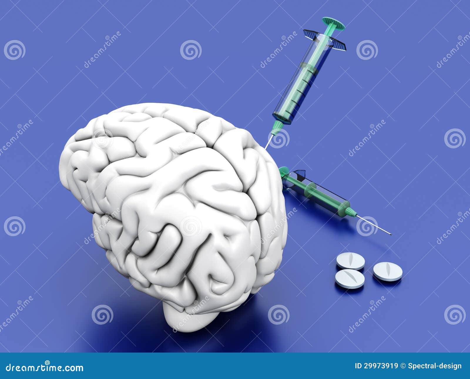 Brain Medication stock illustration. Illustration of inject - 29973919